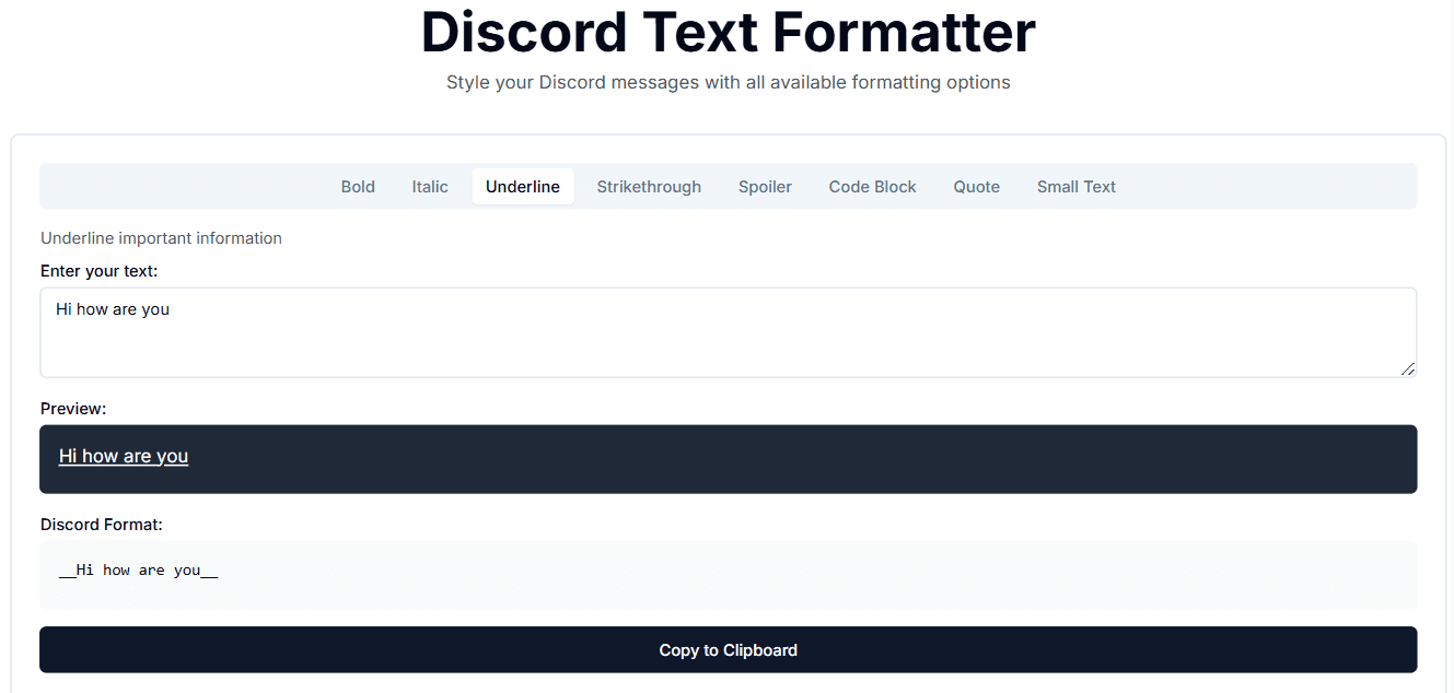 Discord Text Formatter | Style Your Messages with Bold, Italic, Small ...